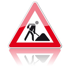 Zebra crossing traffic sign on white background Vector Image