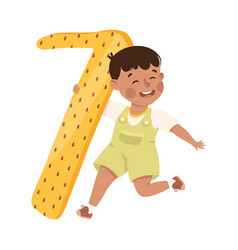 Little boy dressing up himself Royalty Free Vector Image