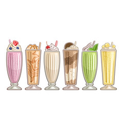 Paper cut cherry flavored milkshake Royalty Free Vector