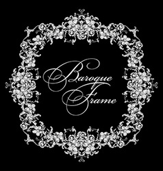 Ornamental border frame baroque pattern seamless Vector Image