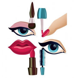 Makeup set Royalty Free Vector Image - VectorStock