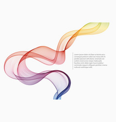 Abstract smooth color wave curve flow blue Vector Image