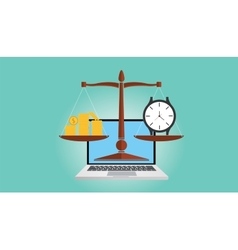 Work time rate calculation Royalty Free Vector Image