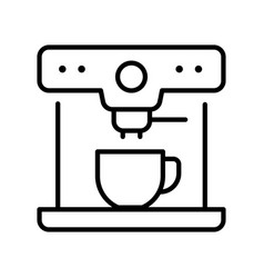 Coffee shop turk with steam isolated monochrome Vector Image