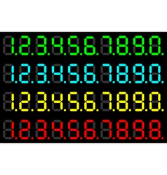 LED digits Royalty Free Vector Image - VectorStock