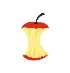 Apple core icon flat style Royalty Free Vector Image