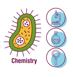 Chemistry science poster icon Royalty Free Vector Image