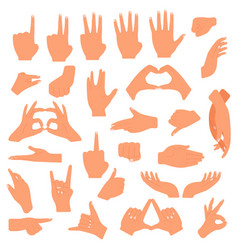 Cartoon hand numbers gesture counting sign hands Vector Image