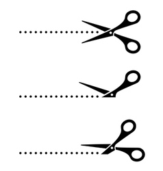 Scissors cutting strand of hair Royalty Free Vector Image