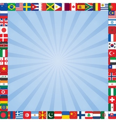 Frame made of african countries flags Royalty Free Vector
