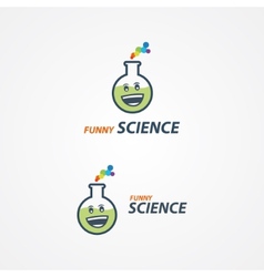 Atom logo colorful physics science concept symbol Vector Image