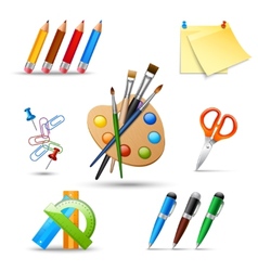 Paint tools set Royalty Free Vector Image - VectorStock