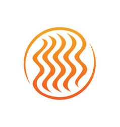 Heat wave symbol logo icon Royalty Free Vector Image
