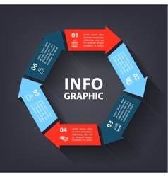 Circle infographics Template for diagram Vector Image