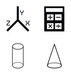 Math icon set Royalty Free Vector Image - VectorStock