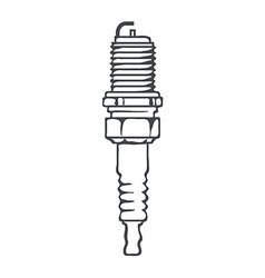 Spark plug car-ignition system engine spare part Vector Image