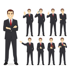 Business man set Royalty Free Vector Image - VectorStock