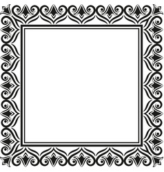 Decorative rectangle frame doodle line pattern Vector Image