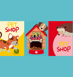 Sign template for pet shop Royalty Free Vector Image