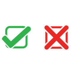 Check mark wrong mark icon Royalty Free Vector Image