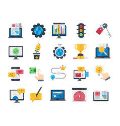 Feedback flat icons Royalty Free Vector Image - VectorStock