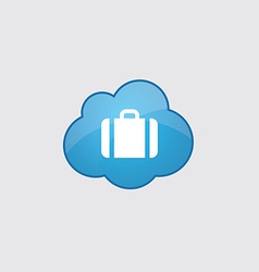 Blue cloud Case icon Royalty Free Vector Image