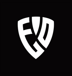 Ed logo monogram with emblem shield shape design Vector Image