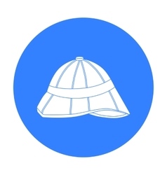 Pith helmet icon in black style isolated on white Vector Image