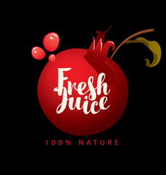 Banner for fresh juice with watermelon slice Vector Image