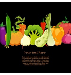 Vegetables posterscientific article heading Vector Image