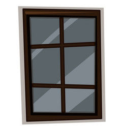 Window design with wooden frame Royalty Free Vector Image