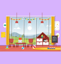 School classroom interior room blackboard Vector Image