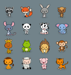 Cute-small-animals Royalty Free Vector Image - VectorStock