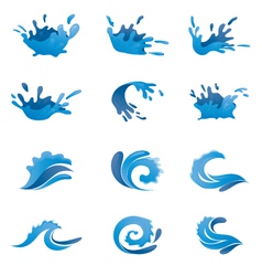 Water element symbols Royalty Free Vector Image